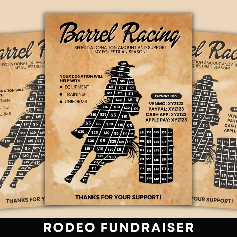 Rodeo Fundraiser Template, Horse Riding Match Fundraiser, Horse ...