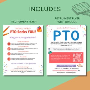 Editable PTA/ PTO Bundle Flyer, PTA Newsletters Includes Recruitment ...