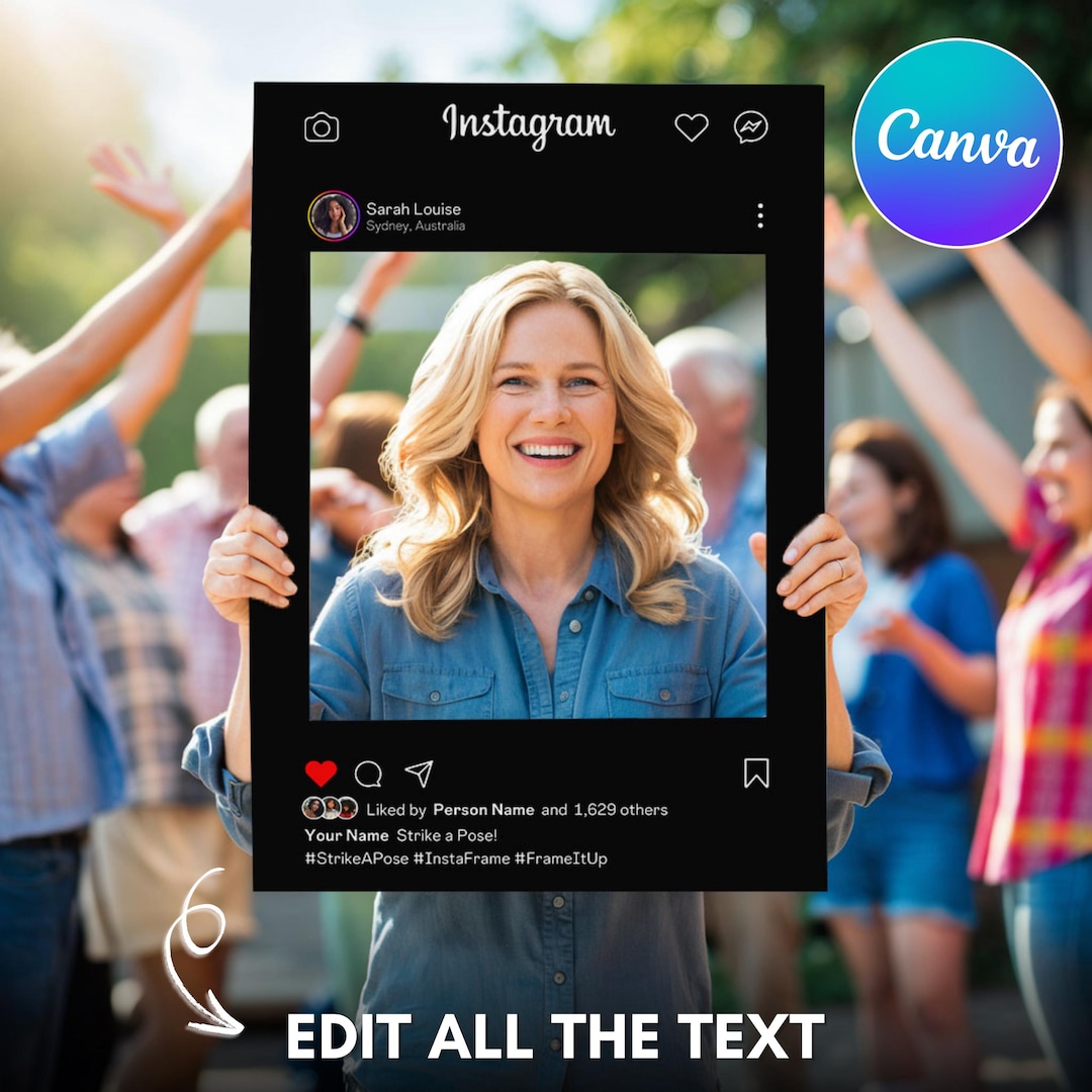 Instagram Frame Template, Instagram Photo Booth Frame Template,blogger ...