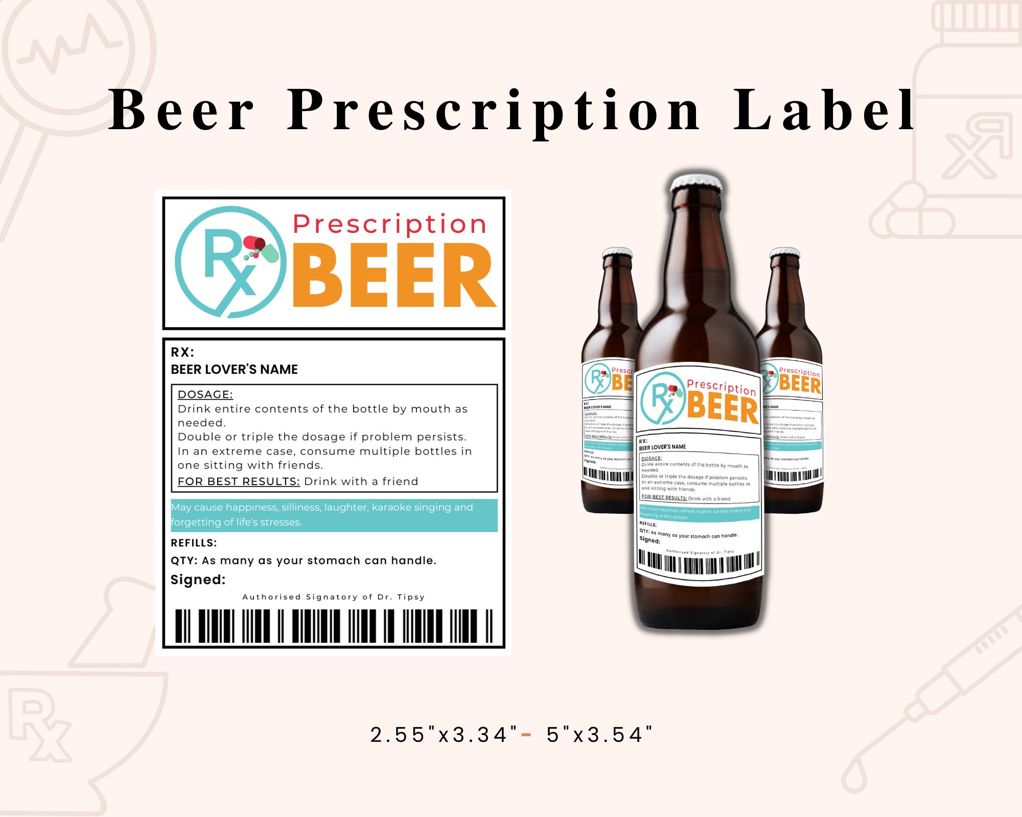 Pill Bottle Labels Bundle Editable Prescription Label Pill - Etsy