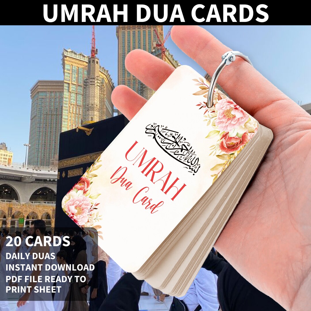 20 Umrah Dua Cards Printable, Umrah Flashcards, Umrah Mubarak Gift ...