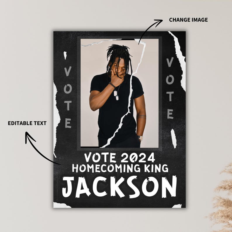 Homecoming Posters Canva Template, Homecoming Campaign, Homecoming King ...