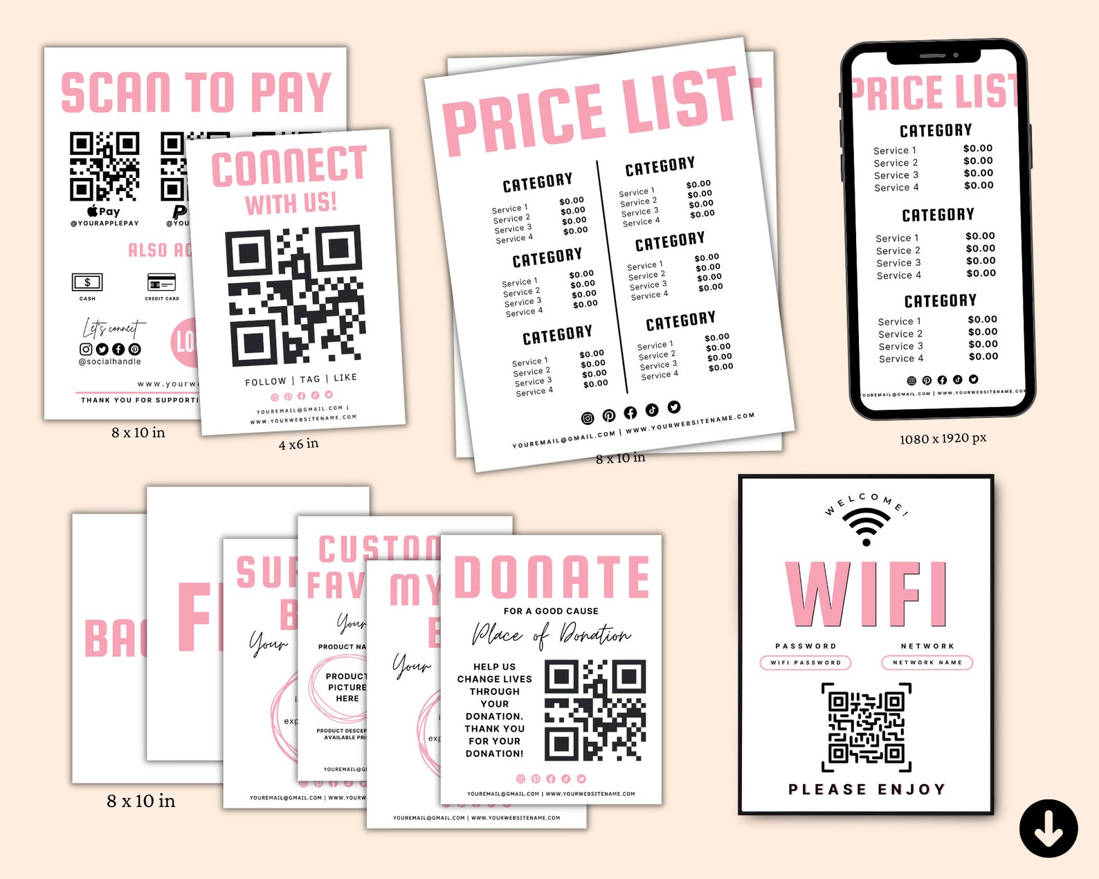 Craft Show Bundle Craft Fair Template Order Form Template - Etsy