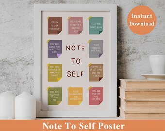 Note to Self Be Kind - Etsy