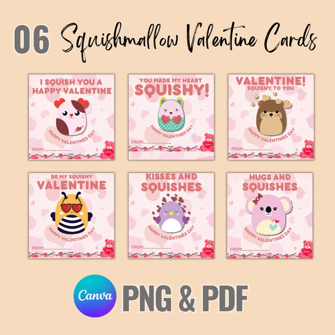 15 Squishmallow Valentine Day Cards Squishy Valentine Cards ...
