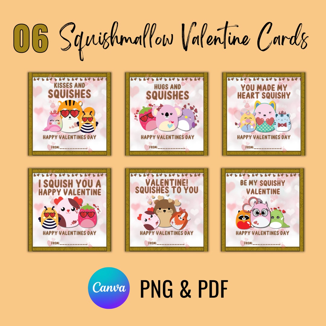 15 Squishmallow Valentine Day Cards Squishy Valentine Cards ...