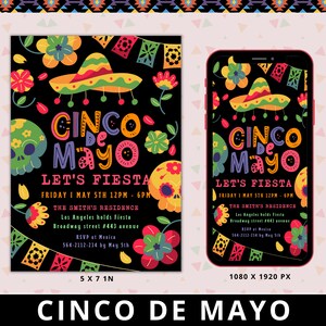 Cinco De Mayo Invite, Fiesta Invite, Cinco De Mayo Fiesta, Party ...