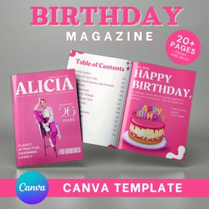 Editable Birthday Magazine Template, Birthday Magazine for Best Friend ...