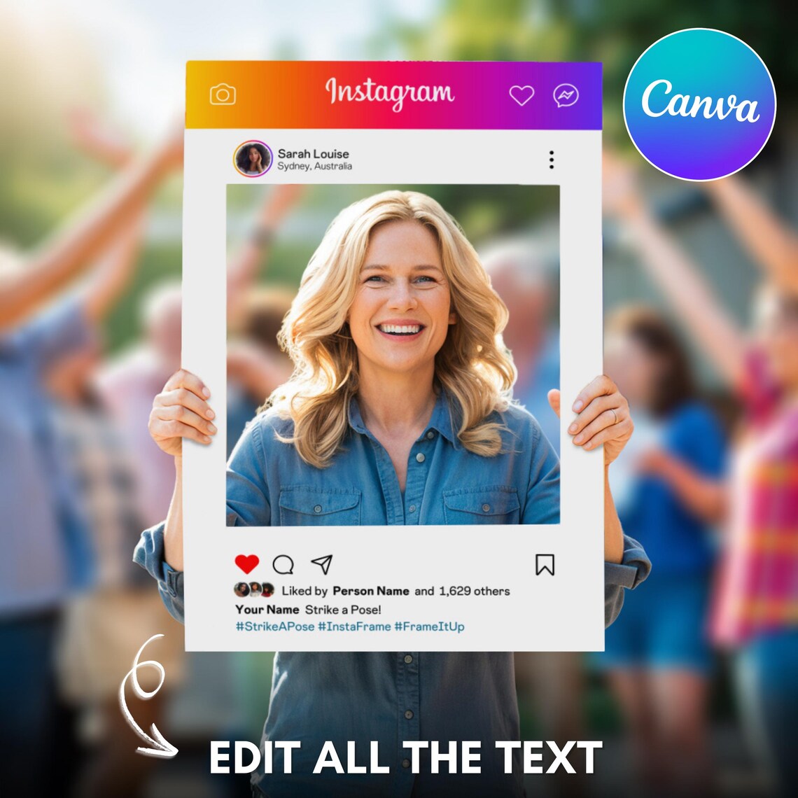 Instagram Frame Template, Instagram Photo Booth Frame Template,blogger ...