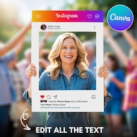Social Media Photo Frame, Instagram Photo Booth Frame, Instagram Cutout ...