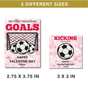 12 Soccer Valentine Cards, Soccer Boy Valentine Cards, Printable Kids ...