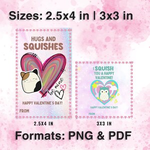 15 Squishmallow Valentine Cards, Squishmallow Party Cards for Kids ...