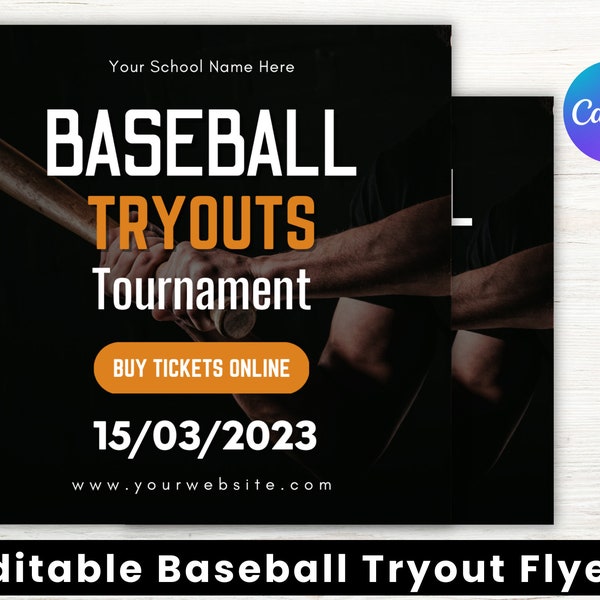 Baseball Tryout Template - Etsy
