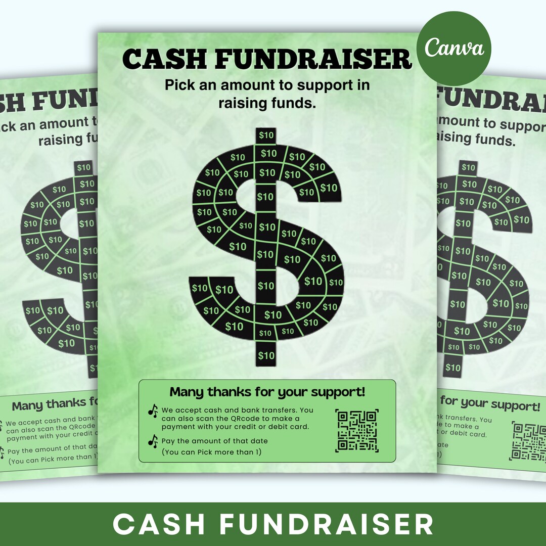 Cash Calendar Fundraiser: Pick A Date, PTO School Template (digital ...