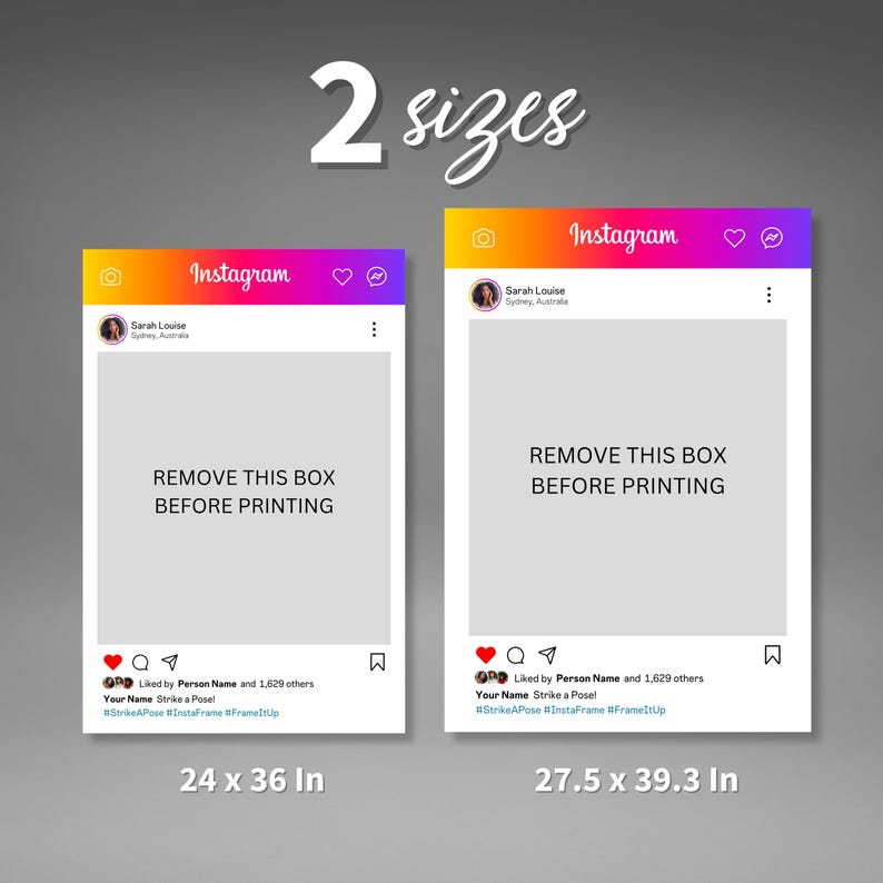 Instagram Frame Canva Template, Instagram Frame for Photo Booth ...