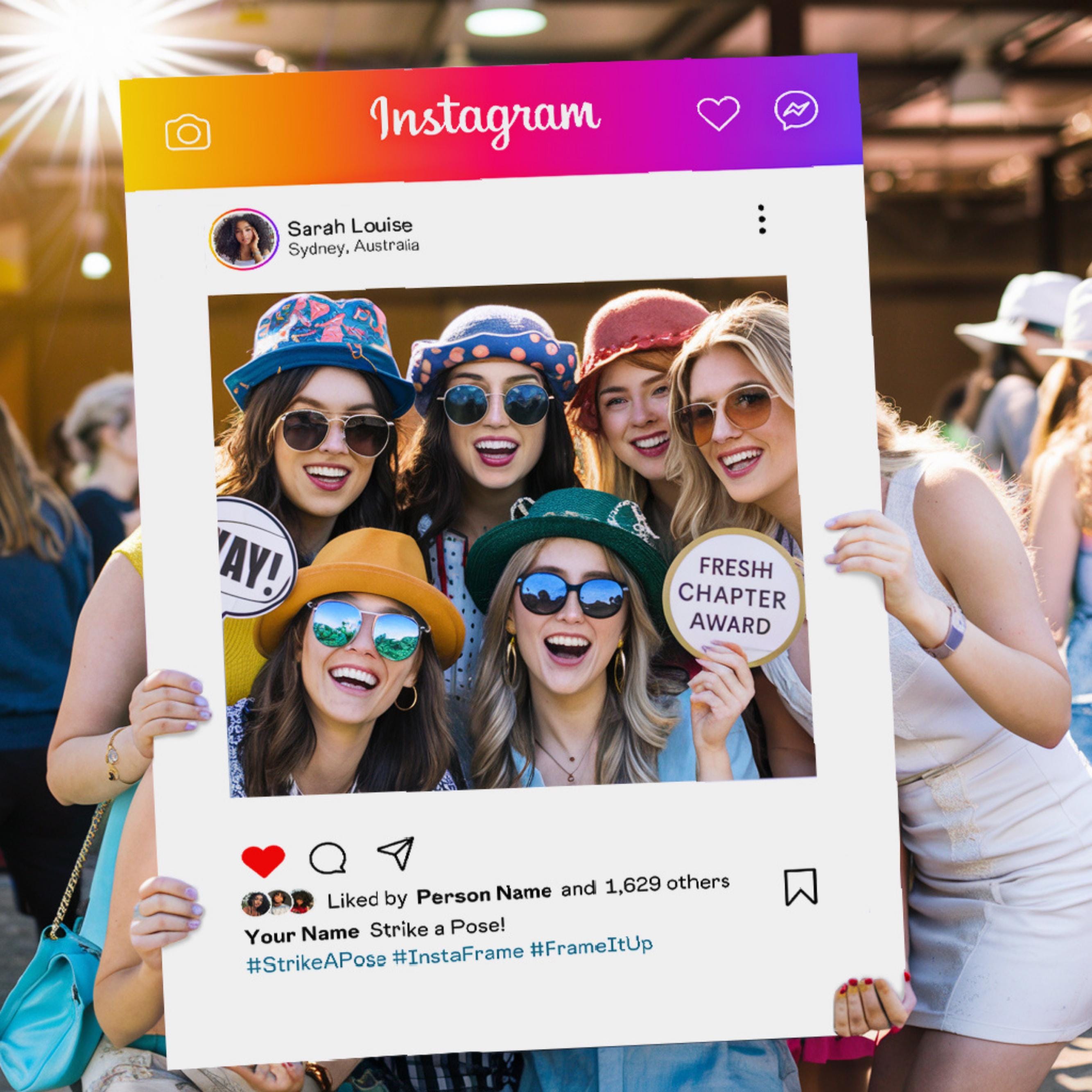 Instagram Frame Template, Instagram Photo Booth Frame Template,blogger ...