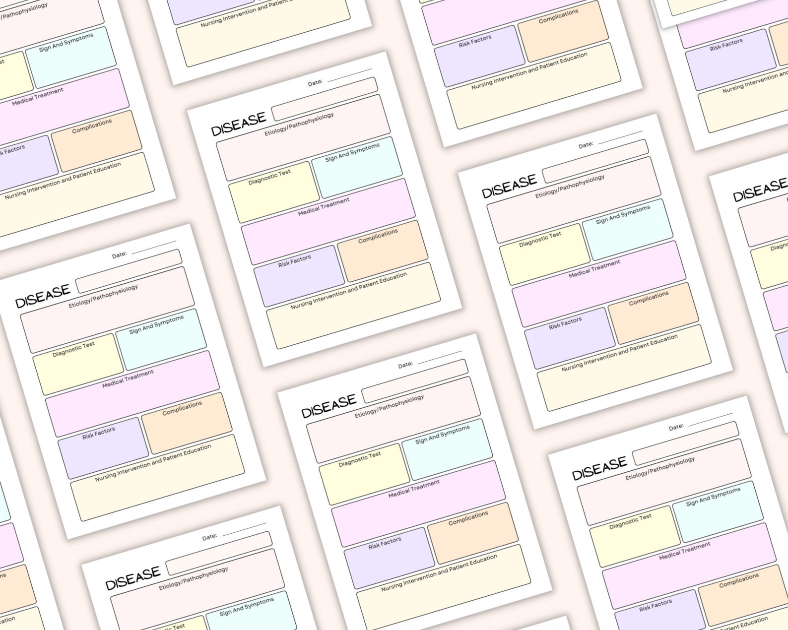 Patho Nursing Guide Nursing Guide Template Concept Map - Etsy