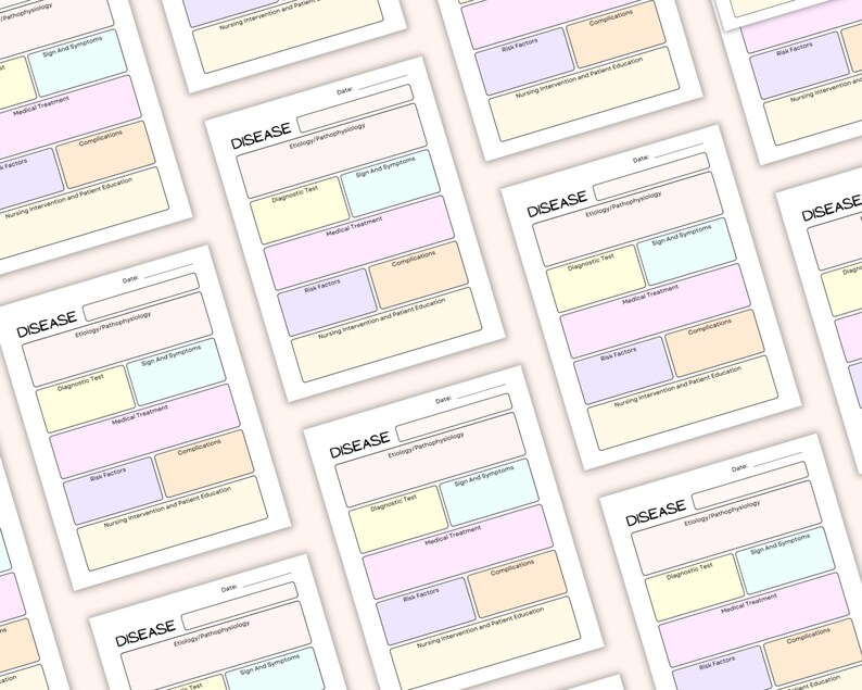 Patho Nursing Guide Nursing Guide Template Concept Map - Etsy