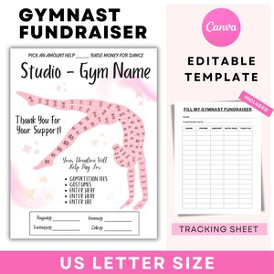 Editable Gymnastic Fundraiser Canva Template, Pick A Date to Donate My ...