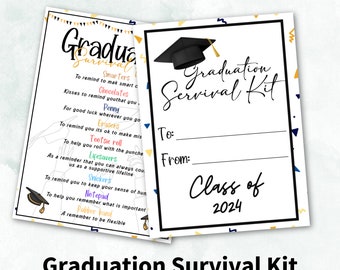 EDITABLE Graduation Survival Kit, After Graduation Survival Kit ...