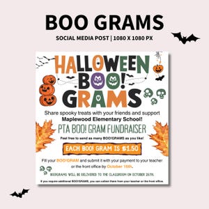 Editable Boo Grams Canva Template, Boo Grams Fundraising Kit, Editable ...