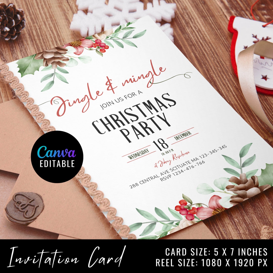 Jingle and Mingle Invitation Holiday Event Invitation - Etsy