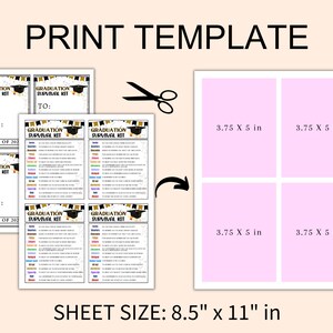 EDITABLE Graduation Survival Kit, After Graduation Survival Kit ...