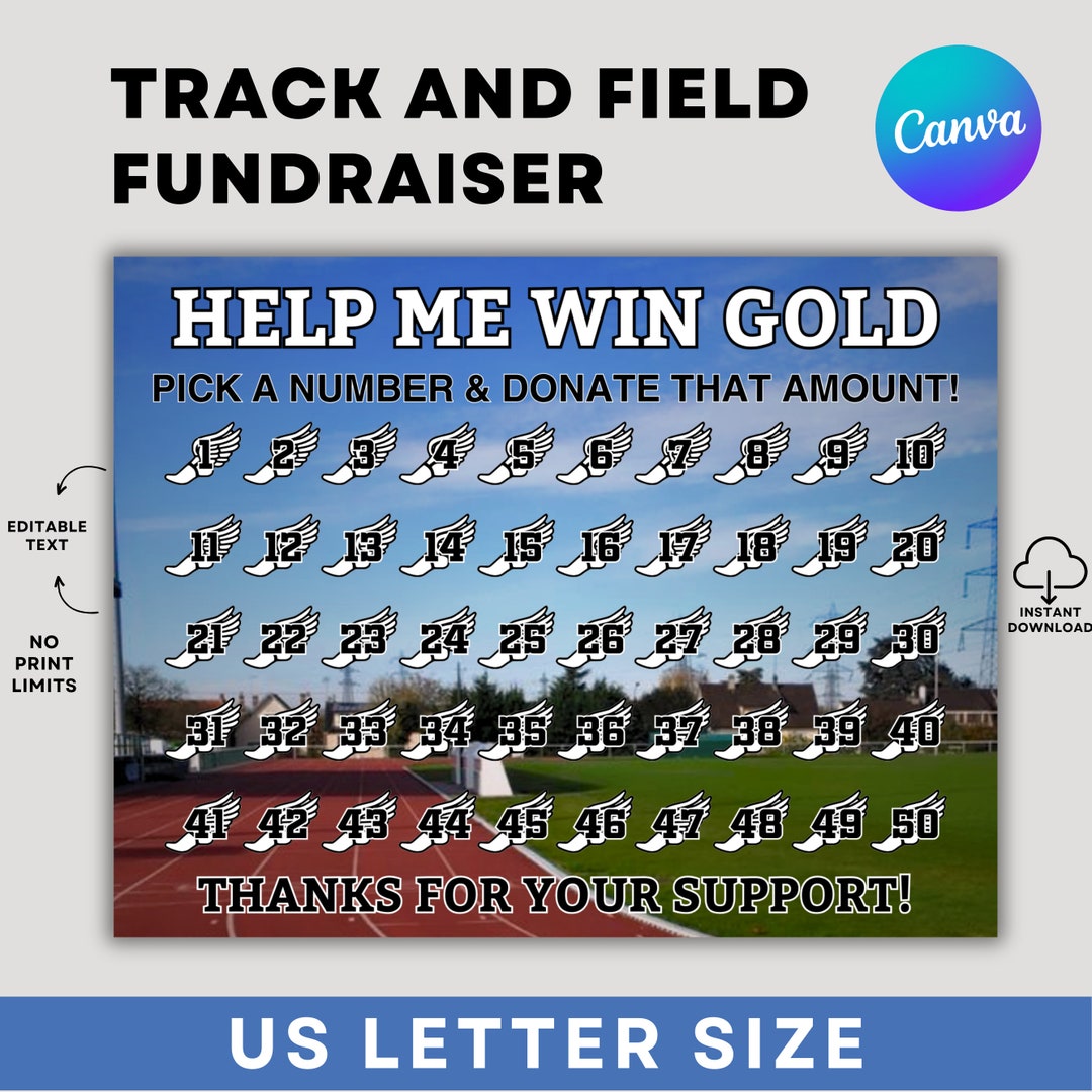 Editable Track Fundraiser Canva Template, Calendar Pick a Date Donation ...