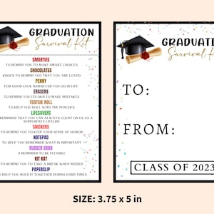 Graduation Survival Kit, High School Survival Kit, College Survival Kit ...