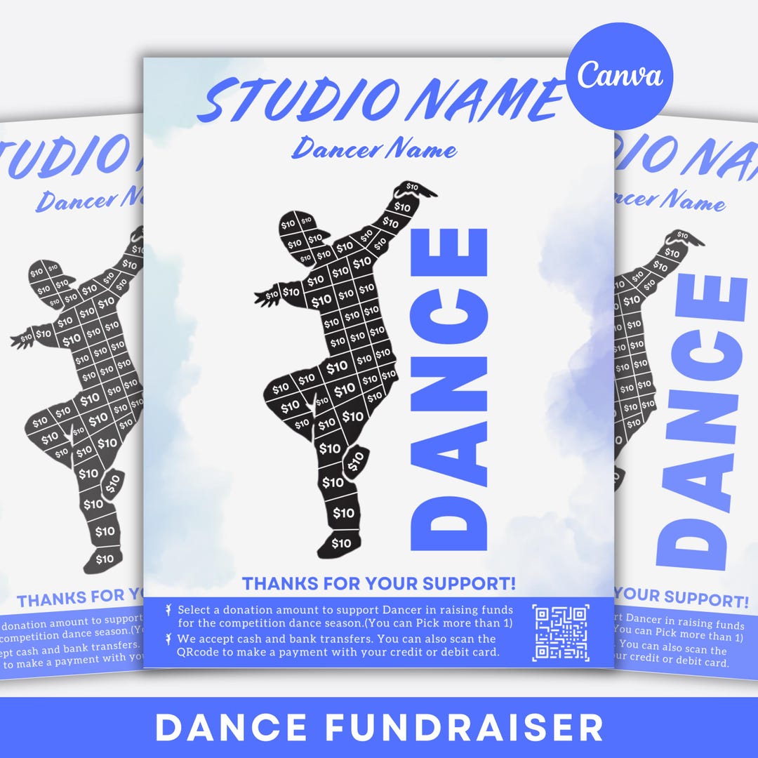Dancer Fundraising Calendar, Editable Hip Hop Fill My Dancer Fundraiser ...