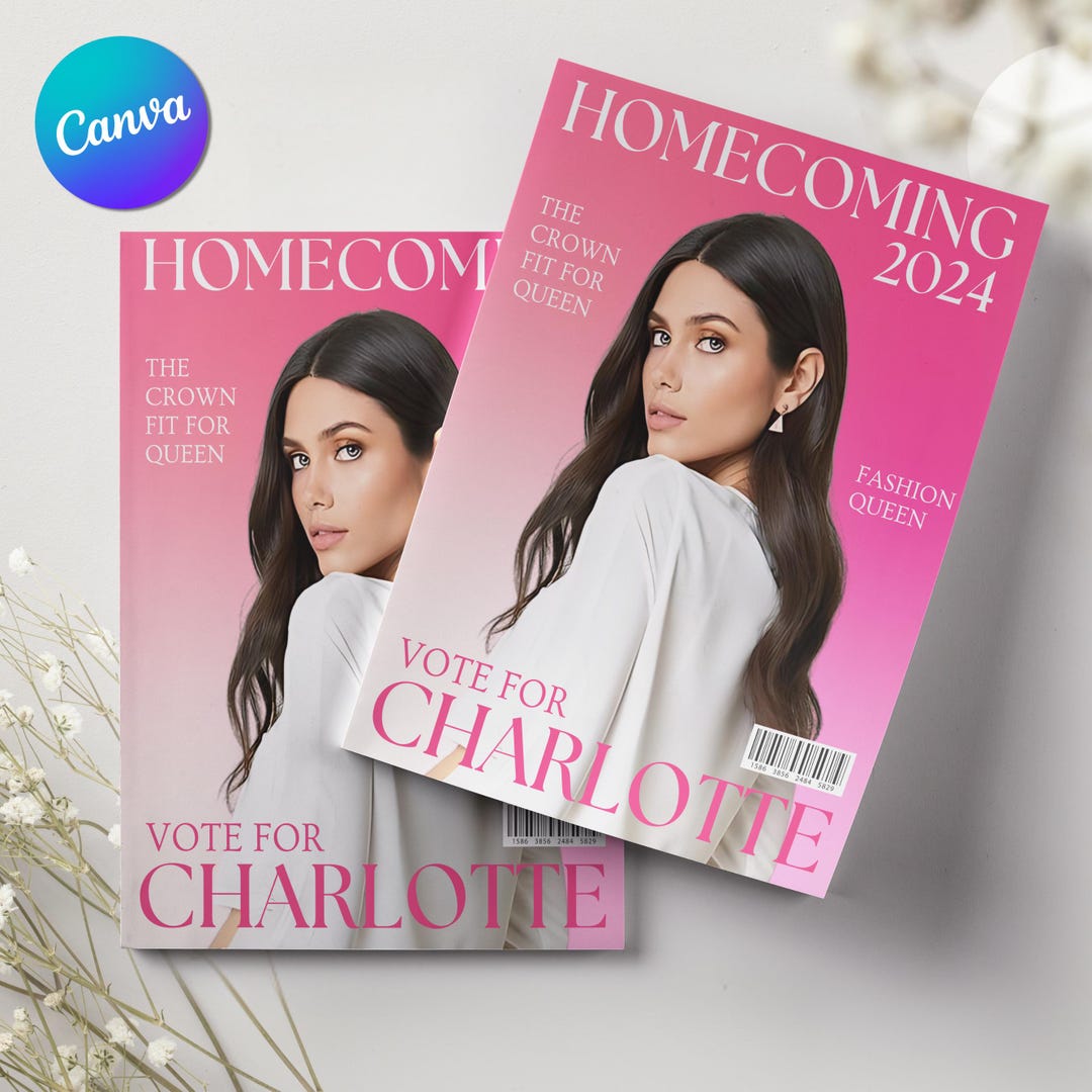 Homecoming Magazine Cover Template, Editable Homecoming Campaign ...
