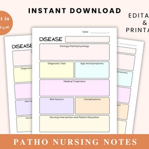 Patho Nursing Guide, Nursing Guide Template, Concept Map Template ...