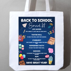EDITABLE Back to School Survival Kit Gift Tags | Back to School Student ...