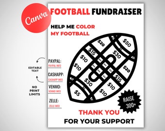 Fill My Football Fundraiser Sheet - Etsy