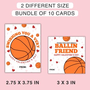 Basketball Valentine Card, Printable Valentines Basketball Cards ...