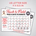 Editable Track and Field Football Fundraiser Calendar Pick a Date ...