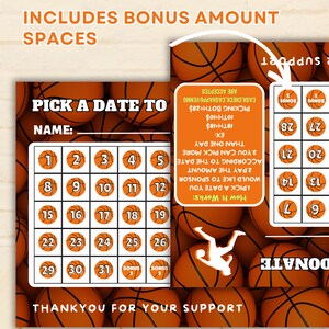 Basketball Fundraising Calendar 2024, Pick a Date Donation February ...