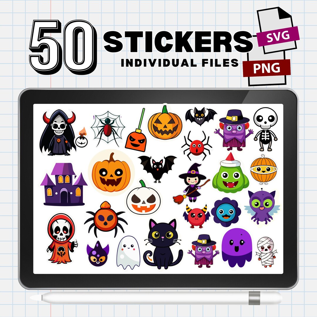 Halloween Digital Stickers, Holiday Stickers, Goodnotes Stickers ...
