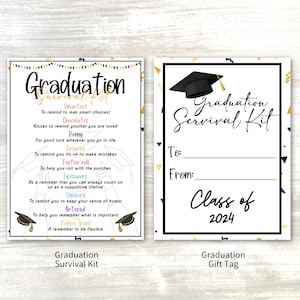EDITABLE Graduation Survival Kit, After Graduation Survival Kit ...