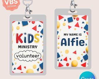 Kids Church Badge, Children's Ministry Name Badge, Kids Church Badge ...