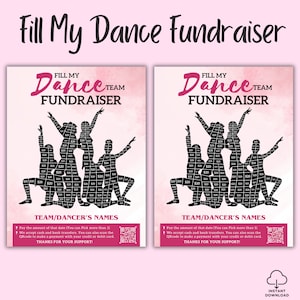 Editable Dance Team Template Pick a Date to Donate Fundraiser, Fill My ...