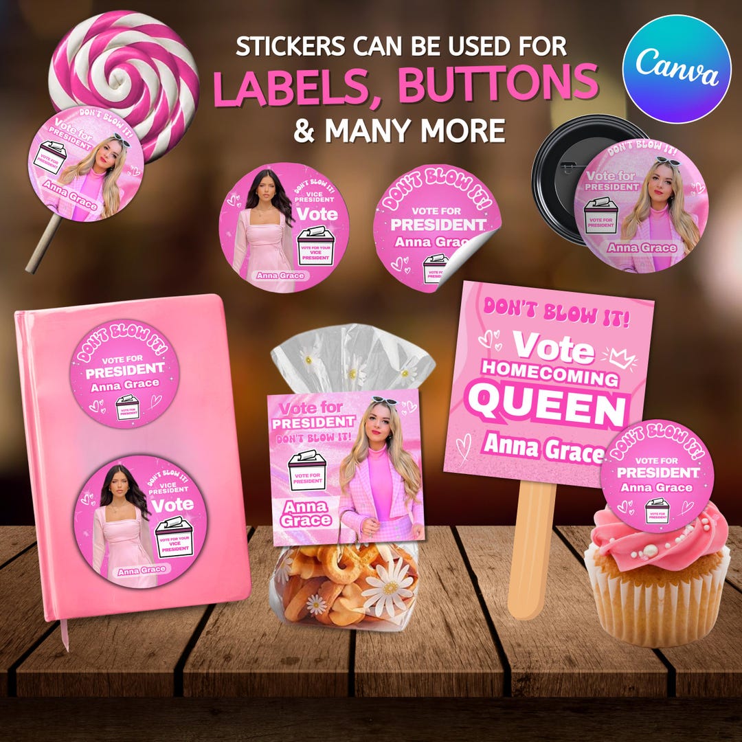 Vote Homecoming Stickers, Class Campaign Sticker, Class Campaign ...