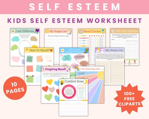 Self Esteem Worksheet Self Esteem Template Self Esteem - Etsy