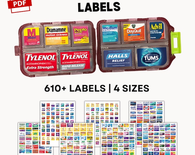 Pill Labels - Etsy