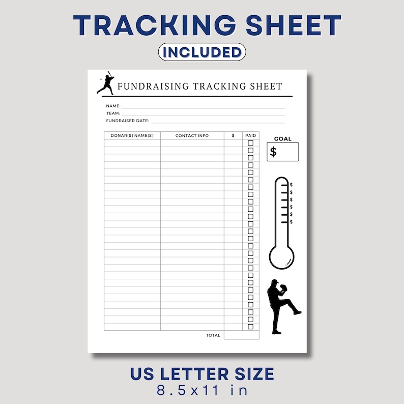 Baseball Fundraiser Calendar, Editable Baseball Fundraiser Template ...