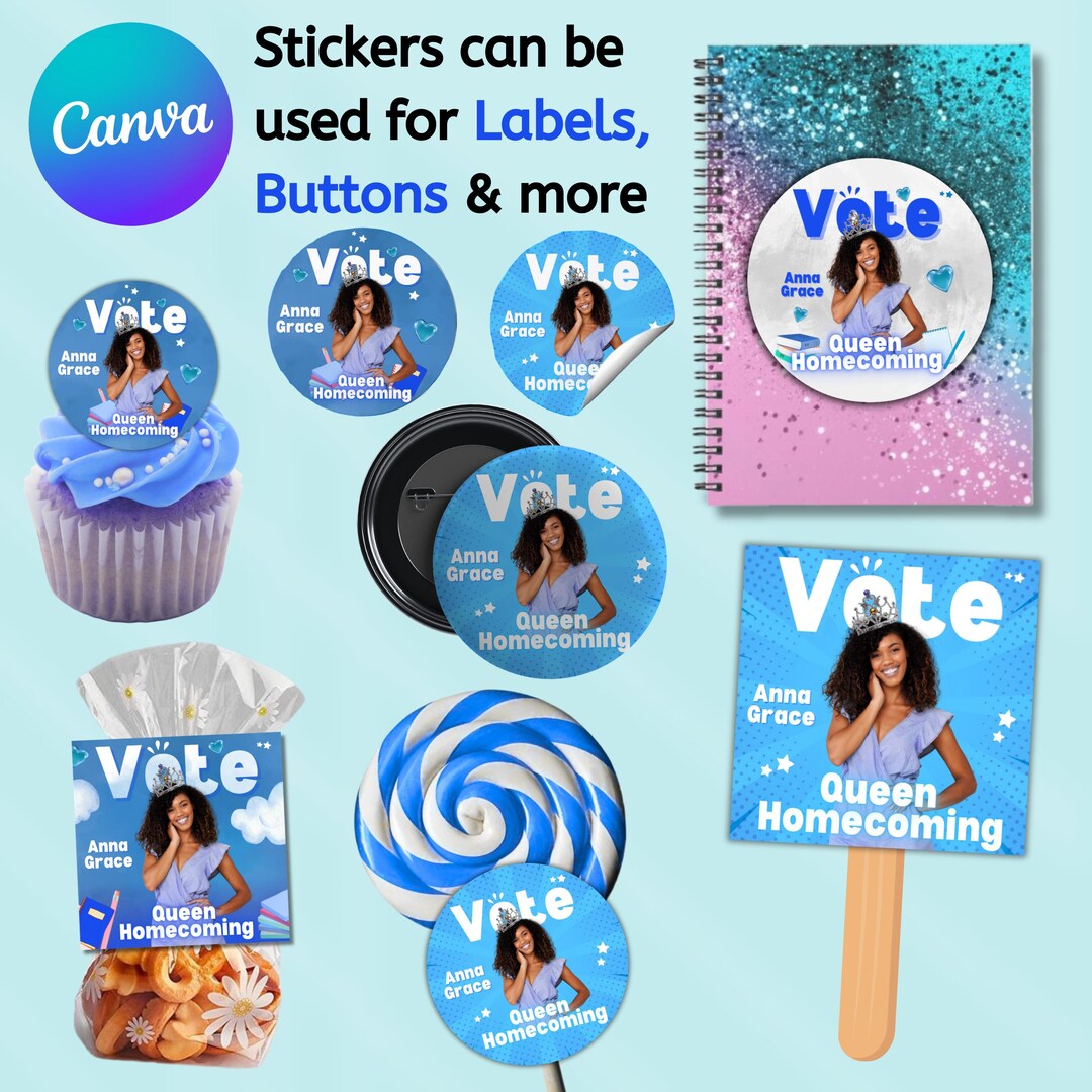 Vote Homecoming Stickers, Class Campaign Sticker, Class Campaign ...