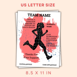 Editable Track Fundraiser, Track Fundraising Flyer Pick a Date Donation ...