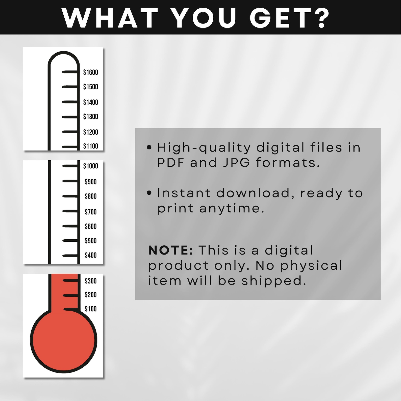 Thermometer Fundraiser Template, Editable Big Goal Meter Thermometer ...