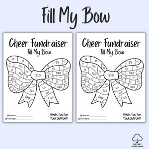 Fill My Bow Fundraiser, Cheer Fundraiser Template, Cheer Fundraising ...