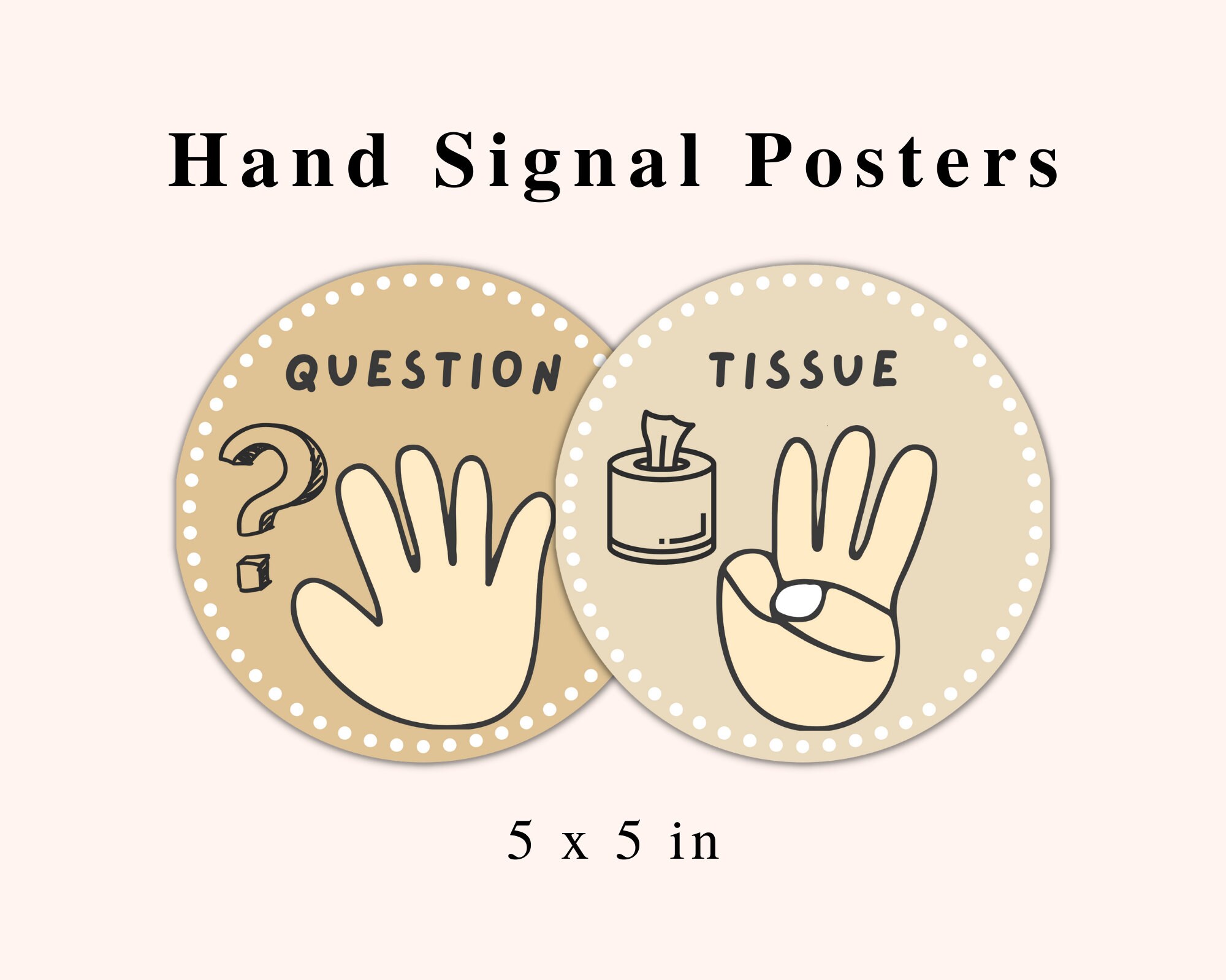 Rainbow Hand Signal Posters Hand Signal Posters Classroom - Etsy Australia